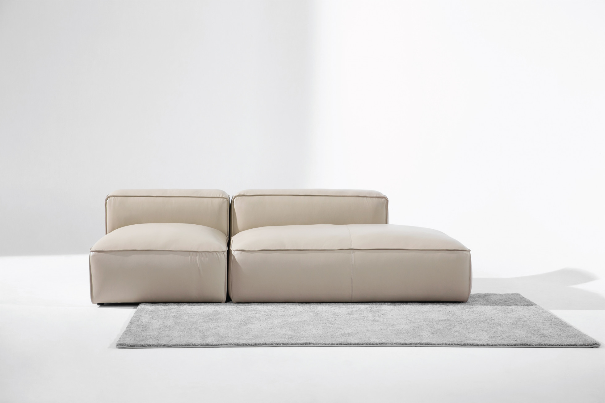 LEATHER MODULAR 2 SEATER