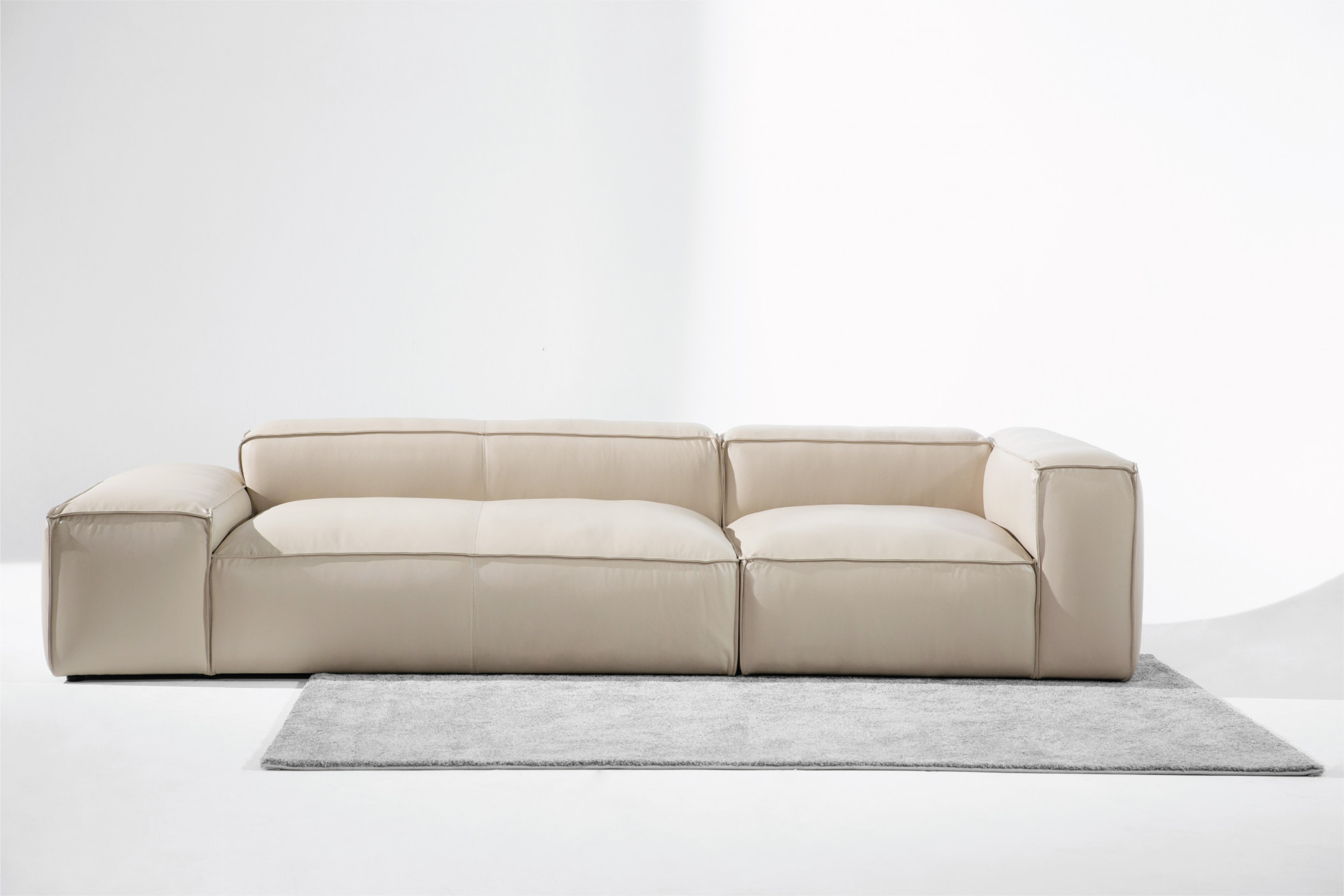 LEATHER MODULAR 2 SEATER