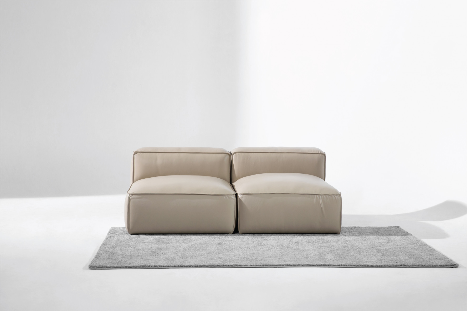 LEATHER MODULAR 2 SEATER