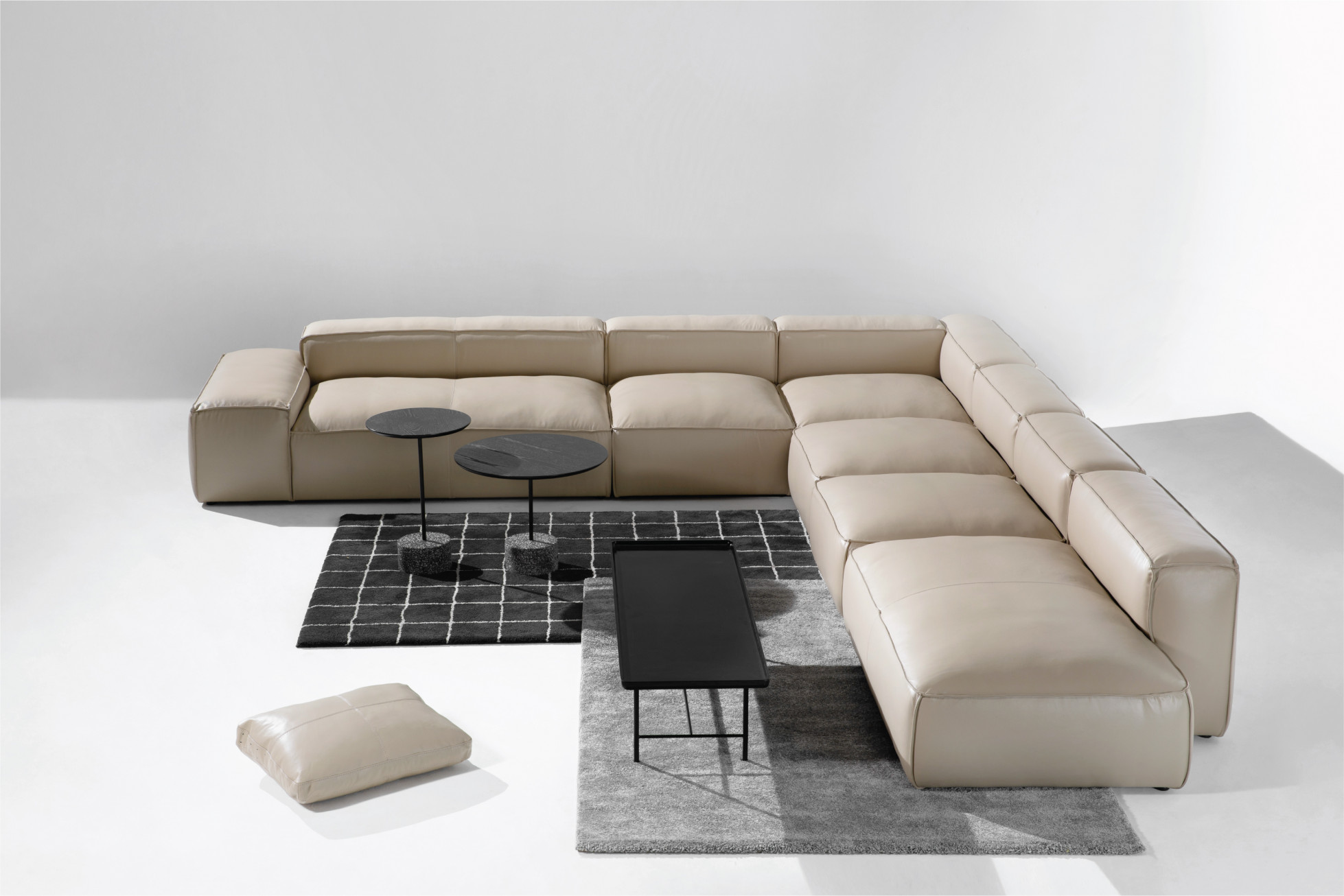 MODULAR LEATHER SOFA SECTIONAL