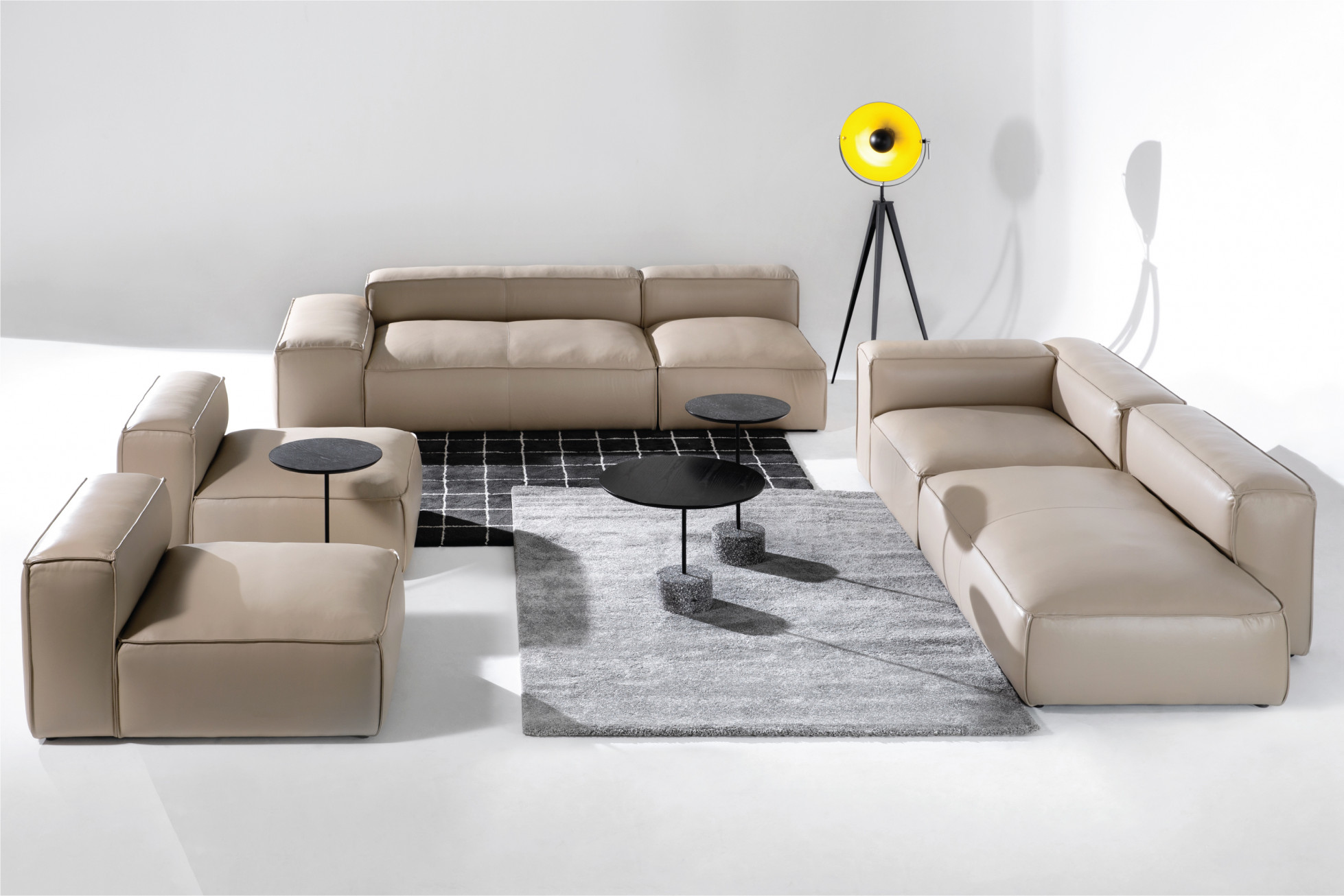 MODULAR LEATHER SOFA SECTIONAL